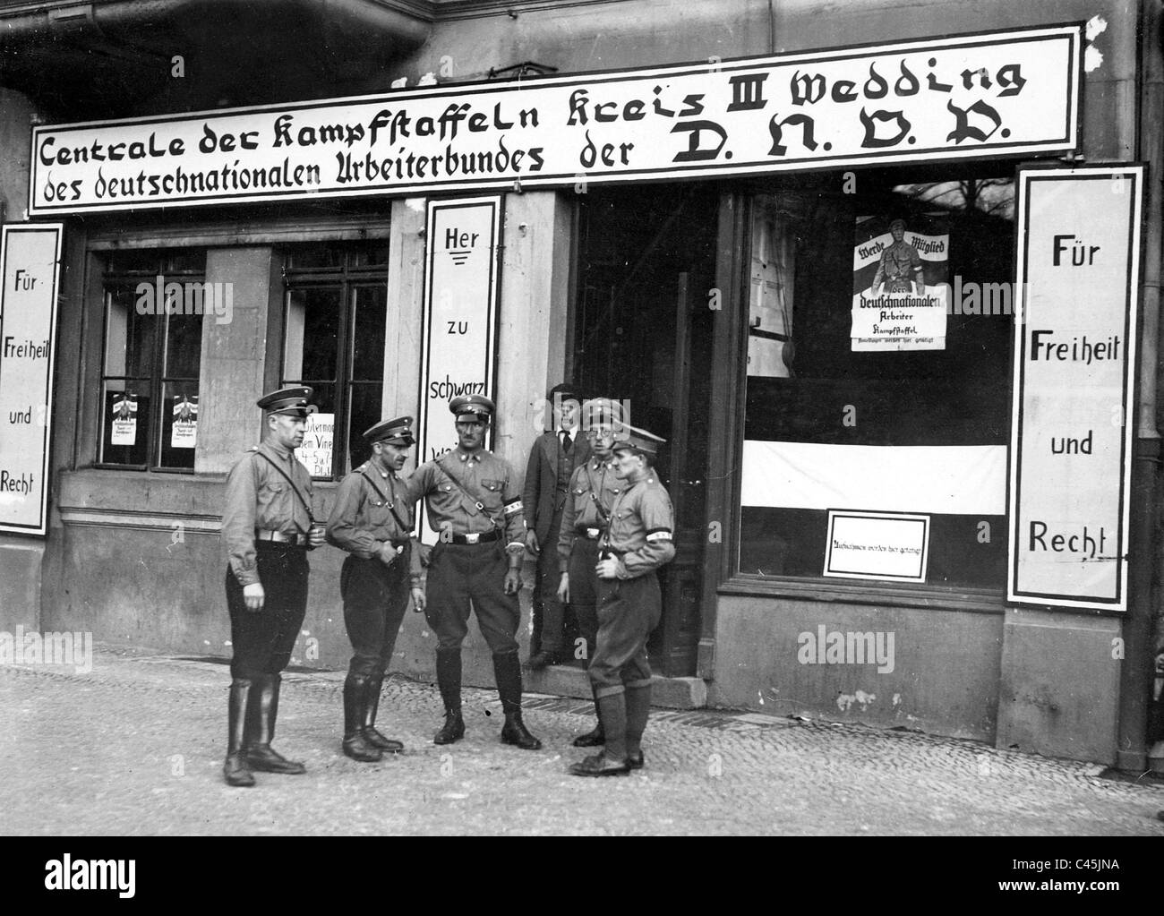 Members of the German National Workers Kampfstaffel (fight squadron) in ...