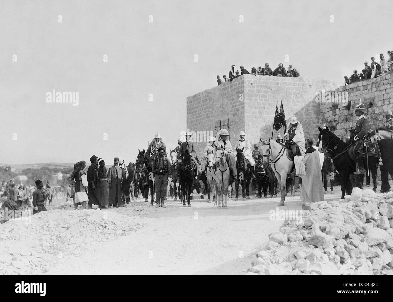 Kaiser Wilhelm II and Empress Augusta Victoria in Jerusalem, 1898 Stock ...