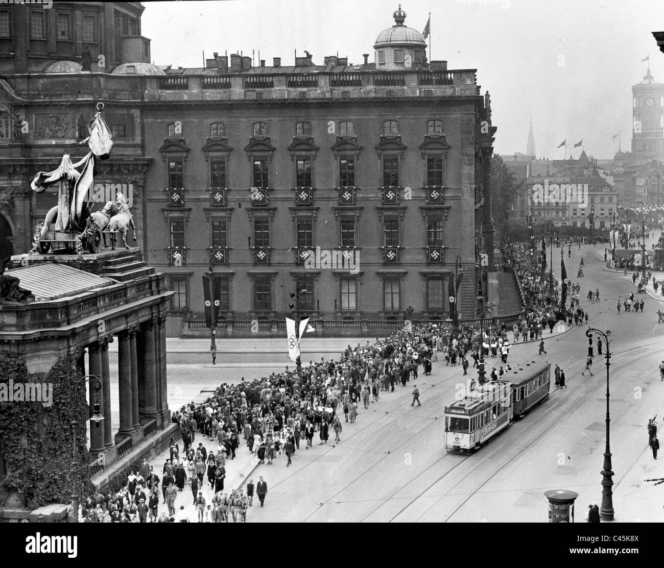 Berlin city castle at the time of the Olympics in Berlin, 1936 Stock ...