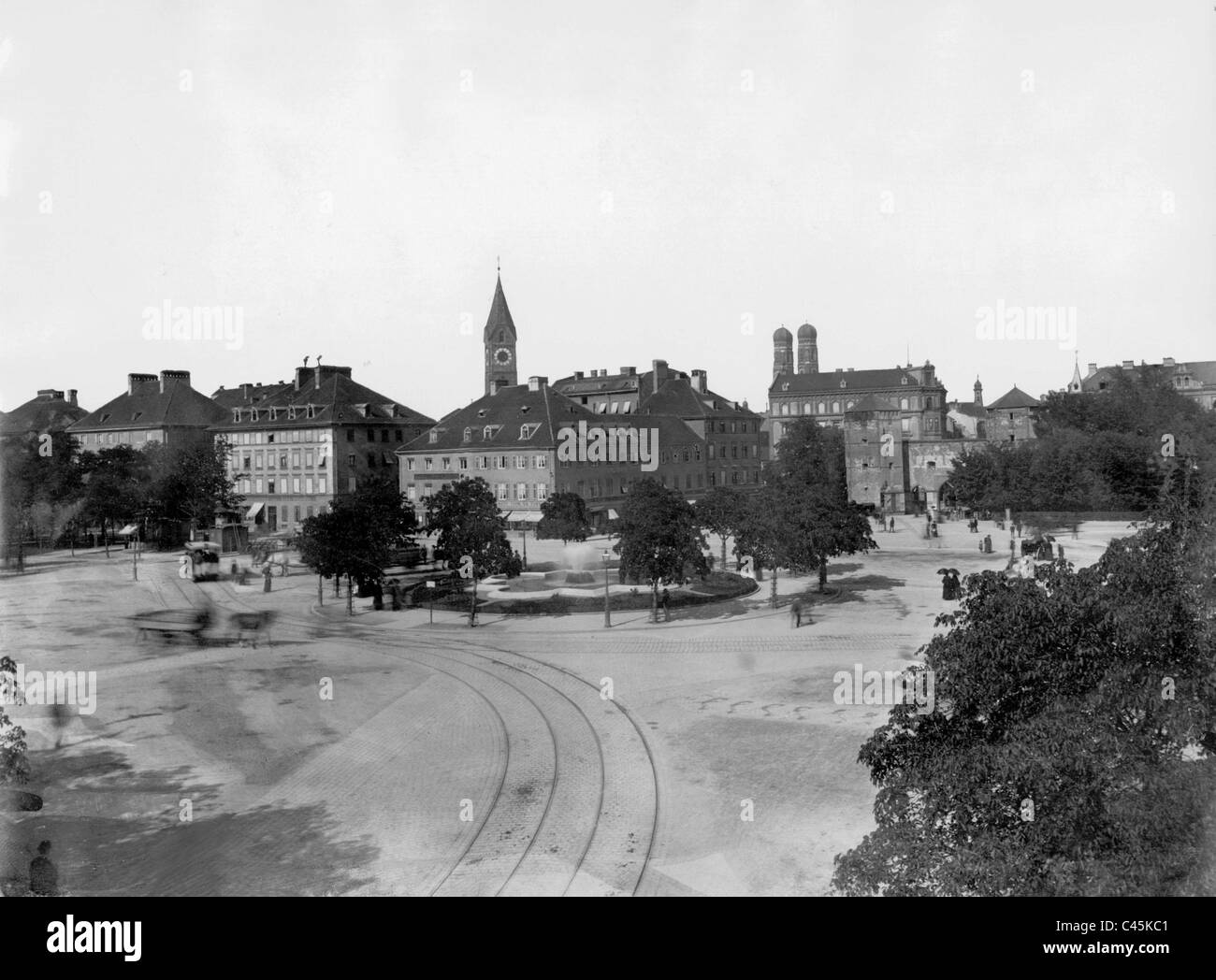 Historic Munich: Sendlinger Tor Platz in Munich Stock Photo - Alamy