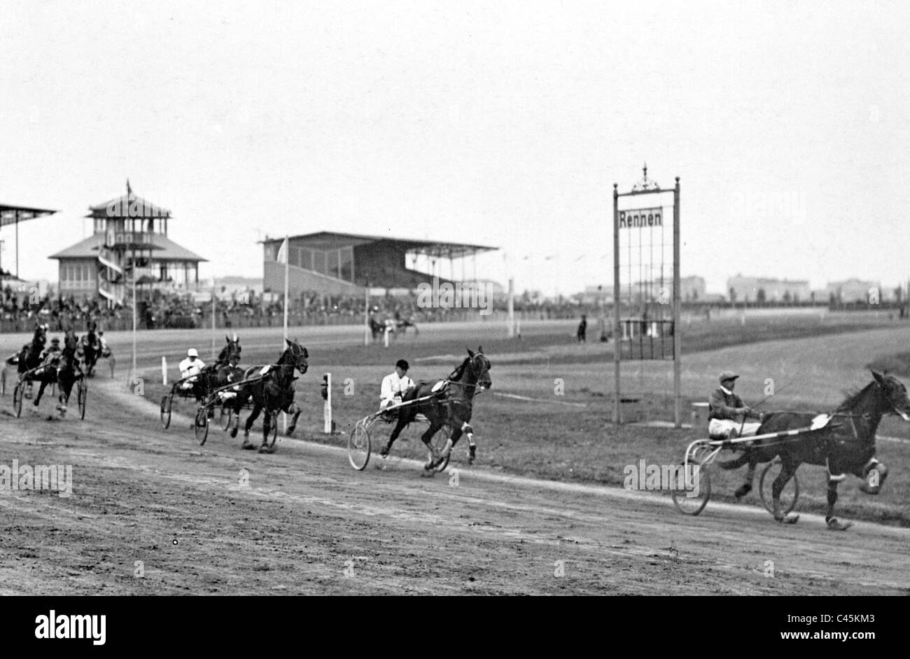 Harness racing Black and White Stock Photos & Images - Alamy