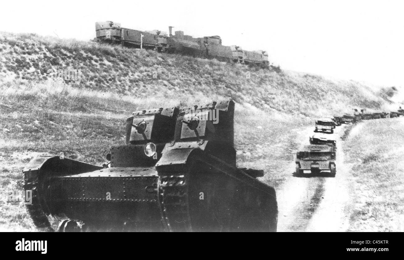 Red Army tank on maneuvers, 1936 Stock Photo - Alamy