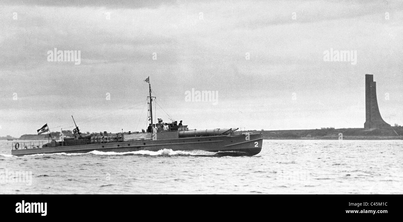German speed boat at the Laboe Naval Memorial Stock Photo - Alamy