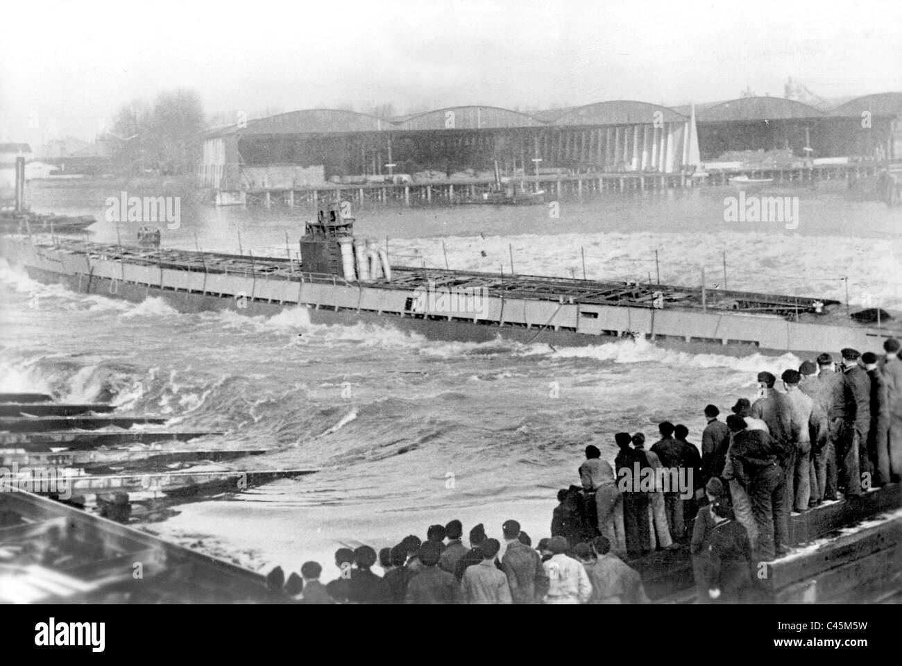 Launching the boat Black and White Stock Photos & Images - Alamy
