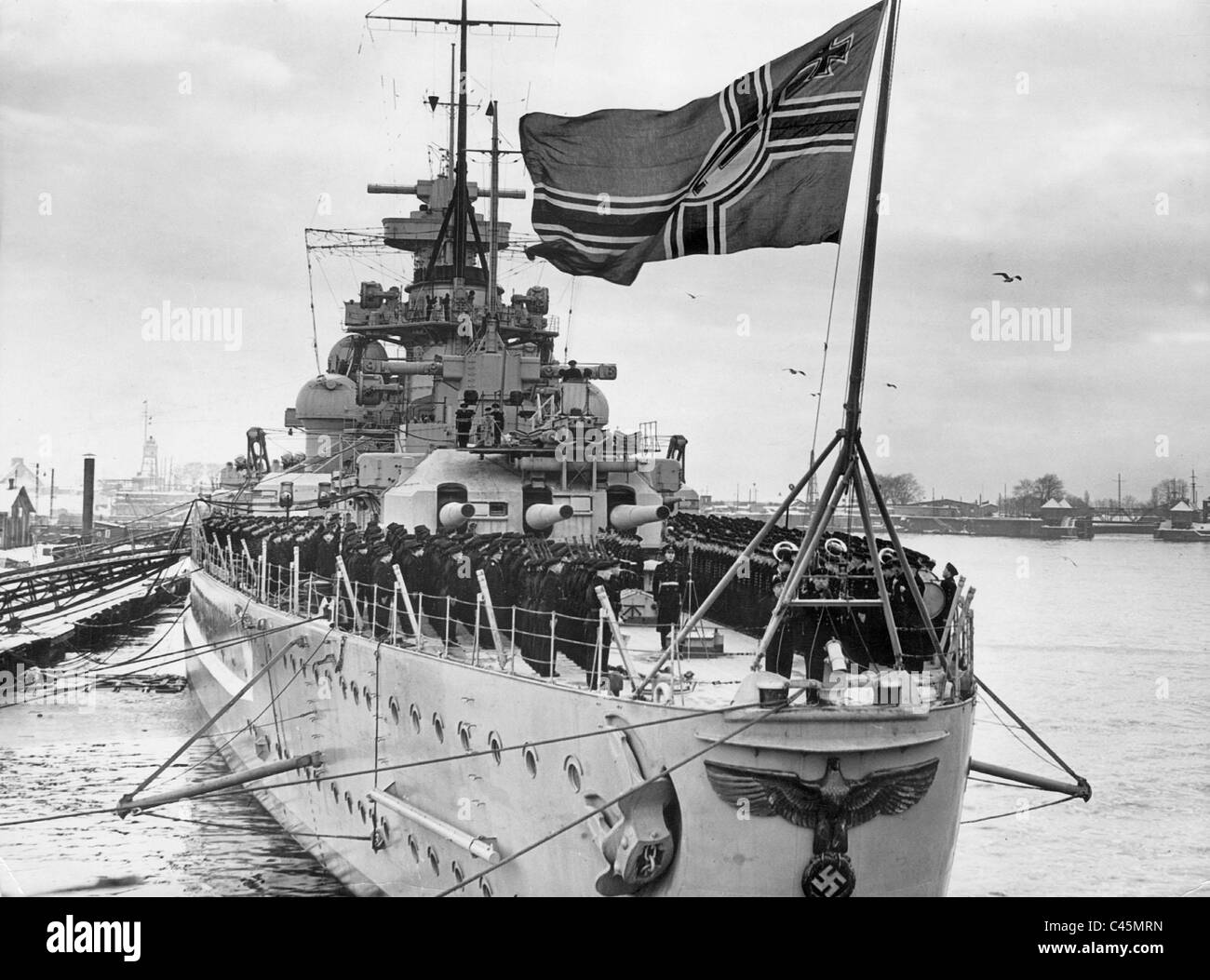 The battleship Scharnhorst Stock Photo - Alamy