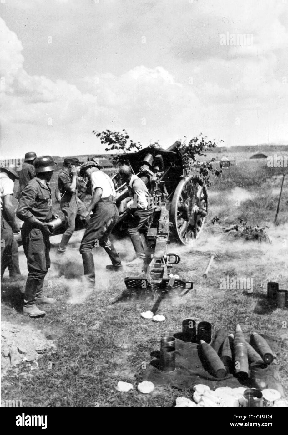 German positions eastern front Black and White Stock Photos & Images ...