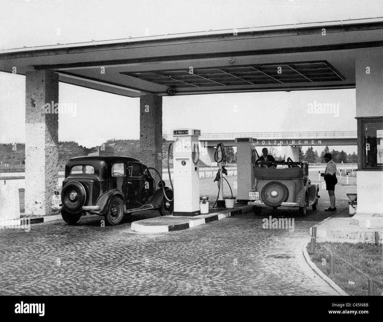 New motorway service station Black and White Stock Photos & Images - Alamy