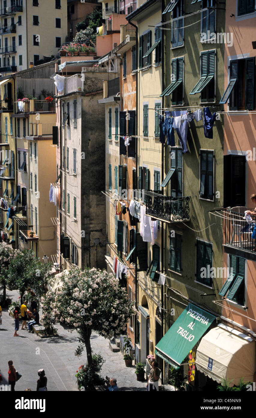Village of Riomaggiore, Cinque Terre Italy Stock Photo - Alamy