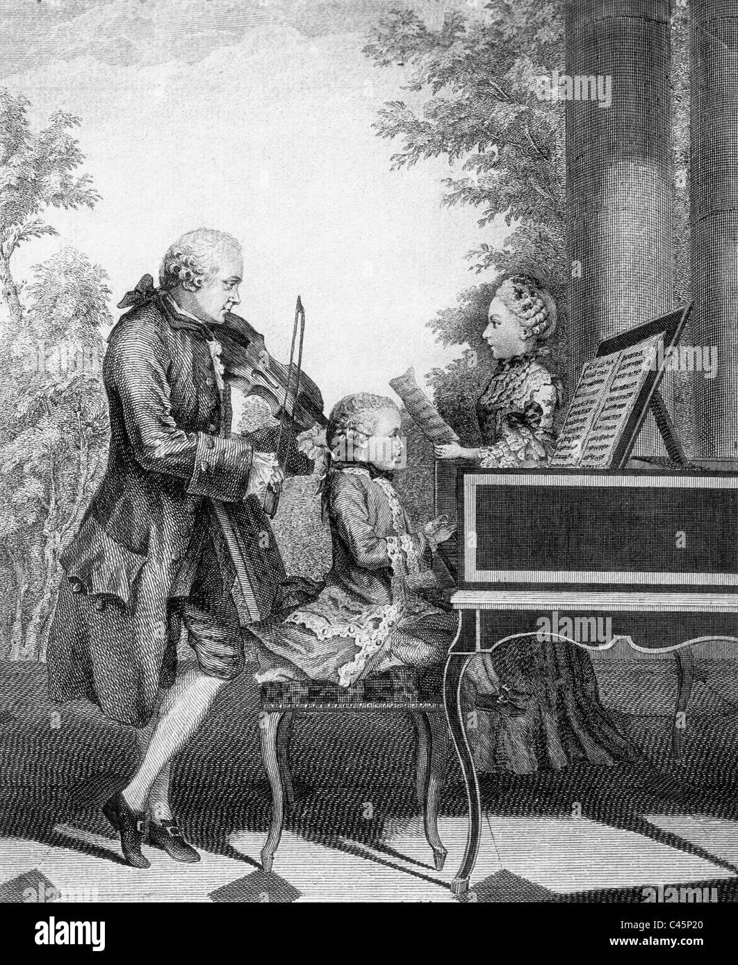 Wolfgang Mozart Playing Violin