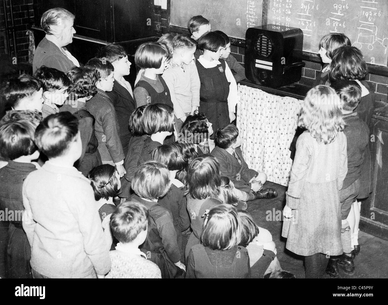 Radio listeners, 1936 Stock Photo - Alamy