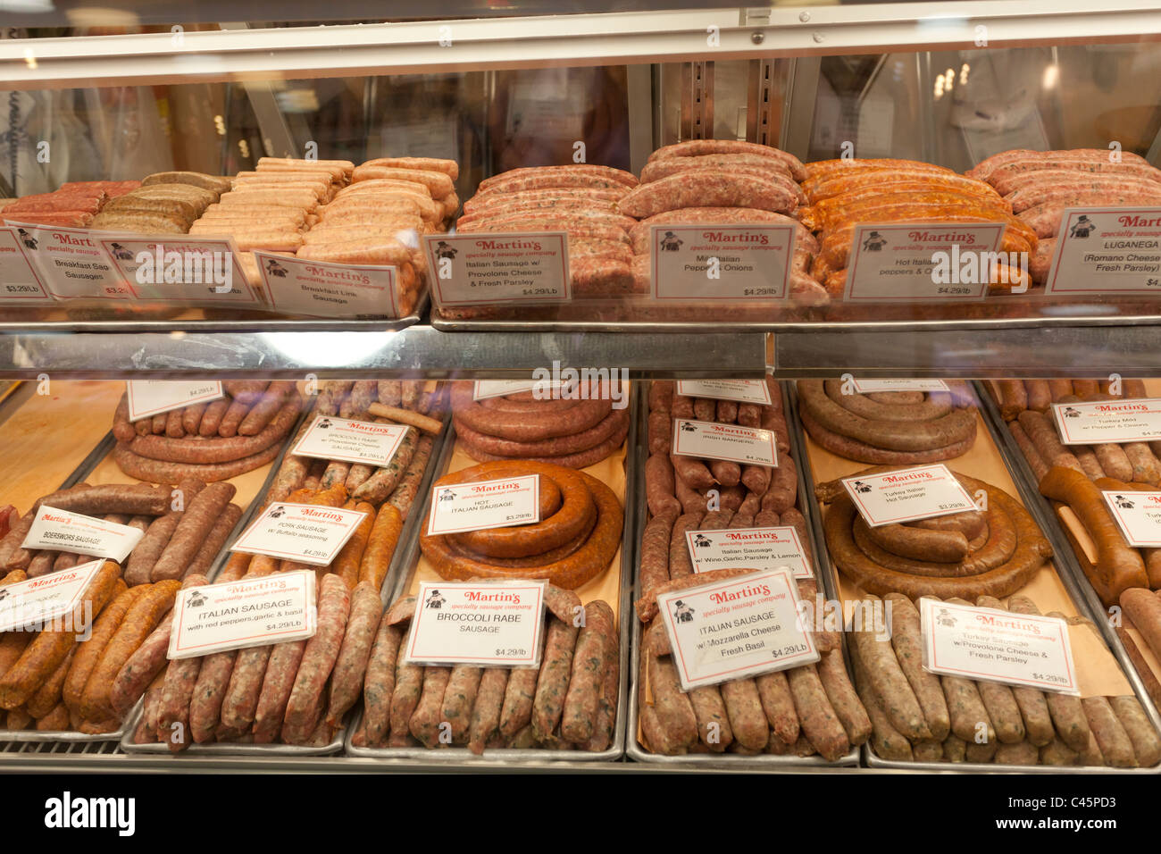 butcher's stall in Reading Terminal Market, Philadelphia, Pennsylvania ...