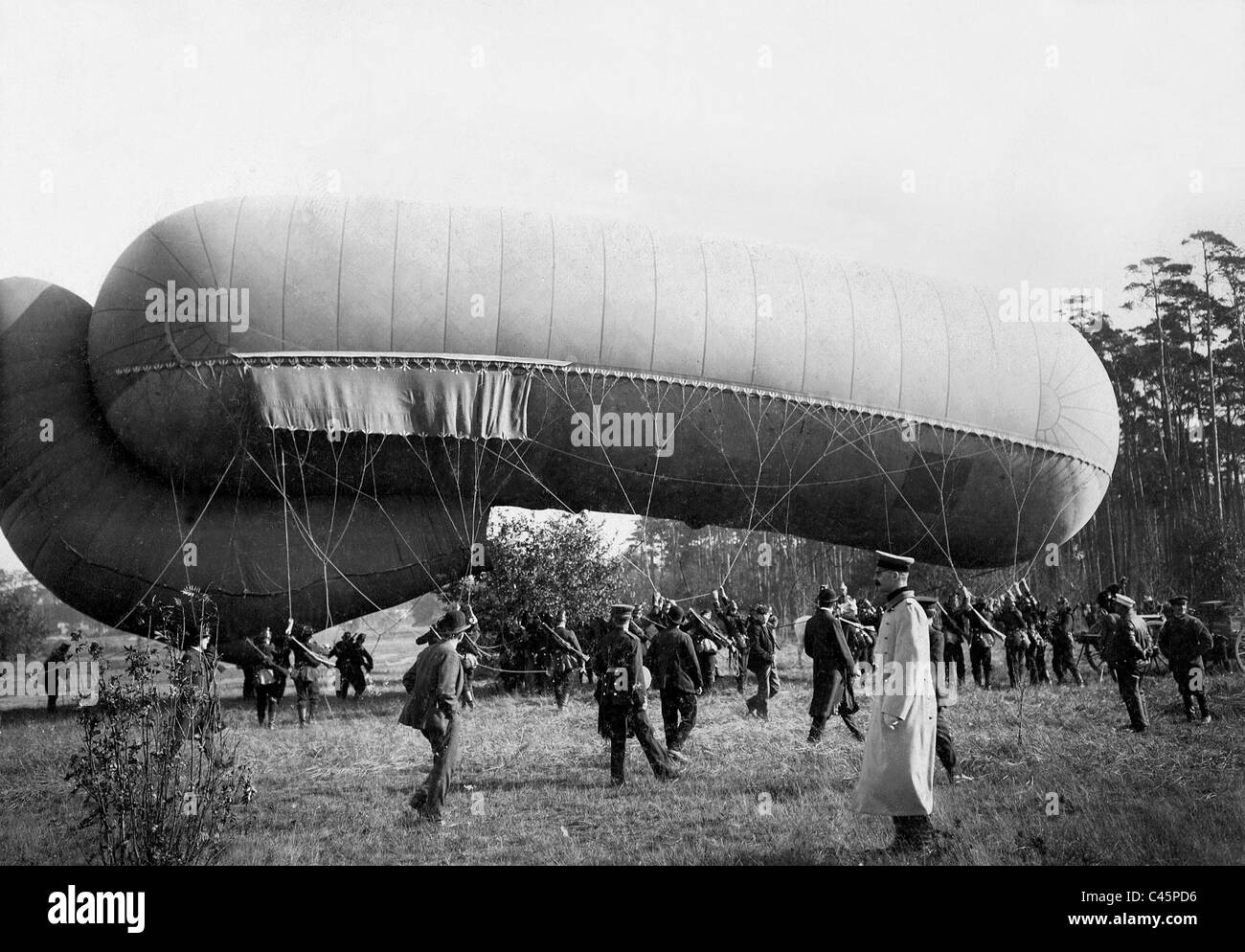 Moored balloon Black and White Stock Photos & Images - Alamy