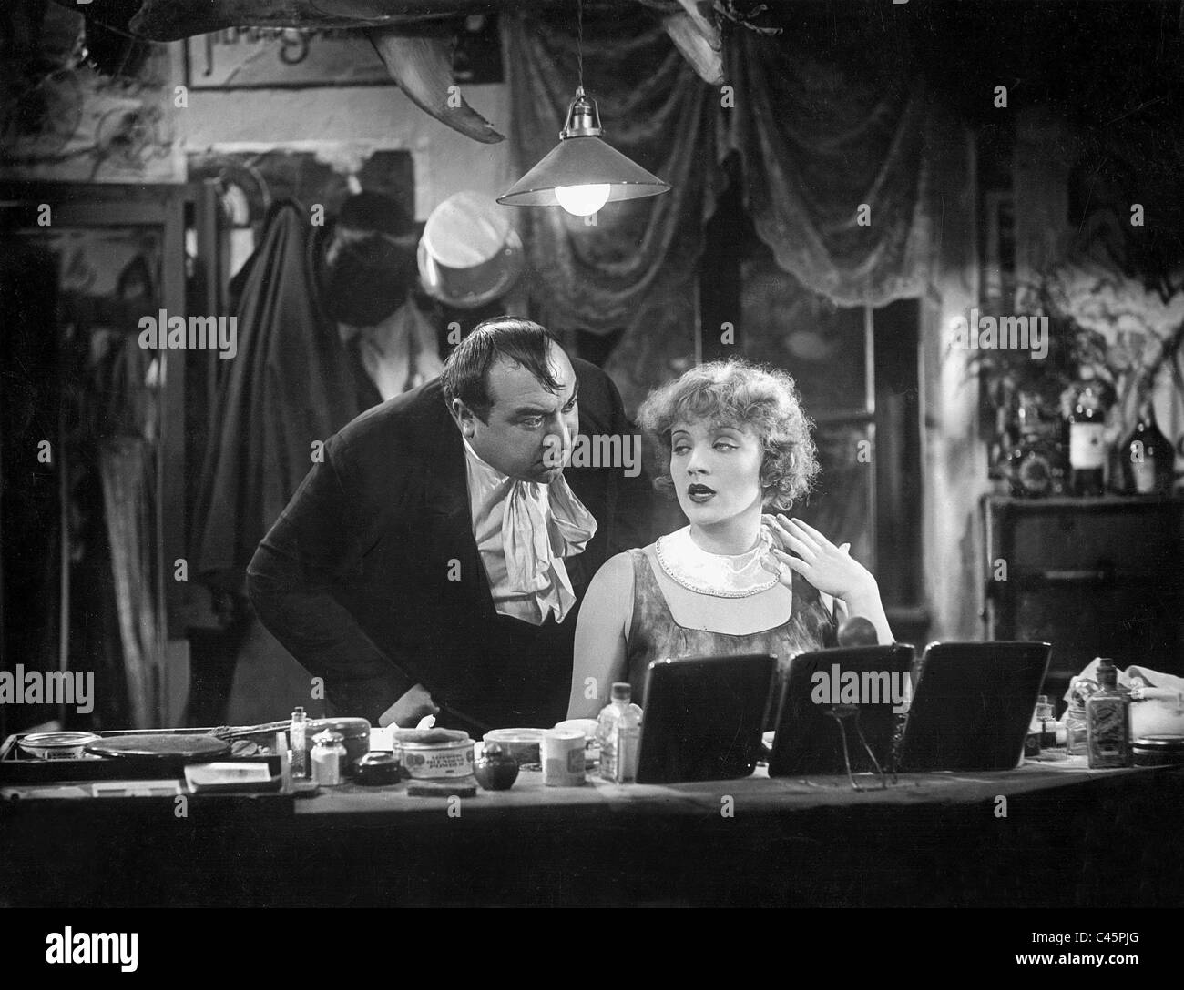 Kurt Gerron and Marlene Dietrich in The Blue Angel, 1930 Stock Photo ...