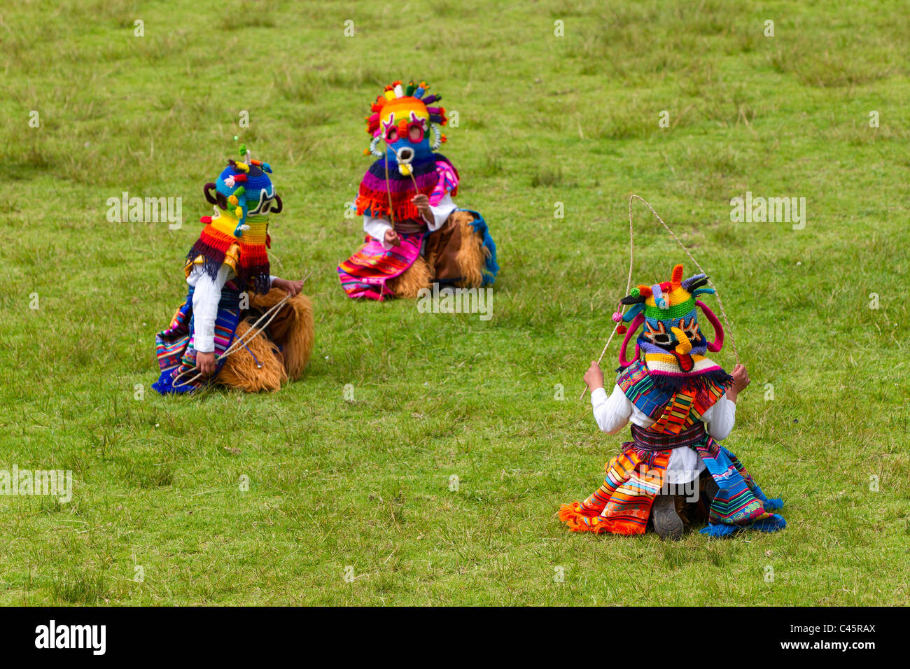 Three Disguised Kid During Annual Festivities In Lloa Quito Ecuador ...