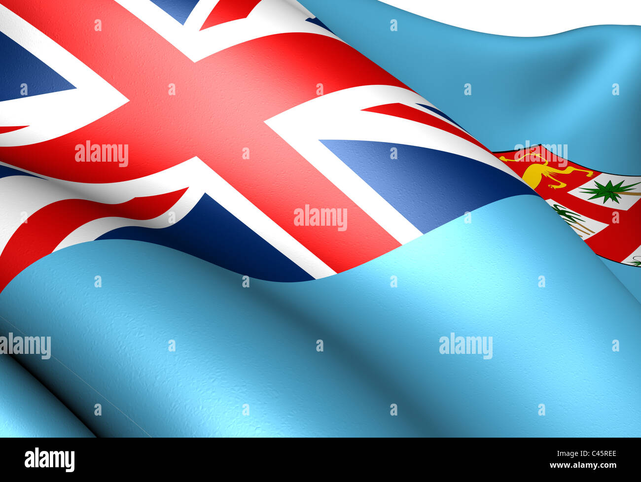 Flag of Fiji. Close up Stock Photo - Alamy