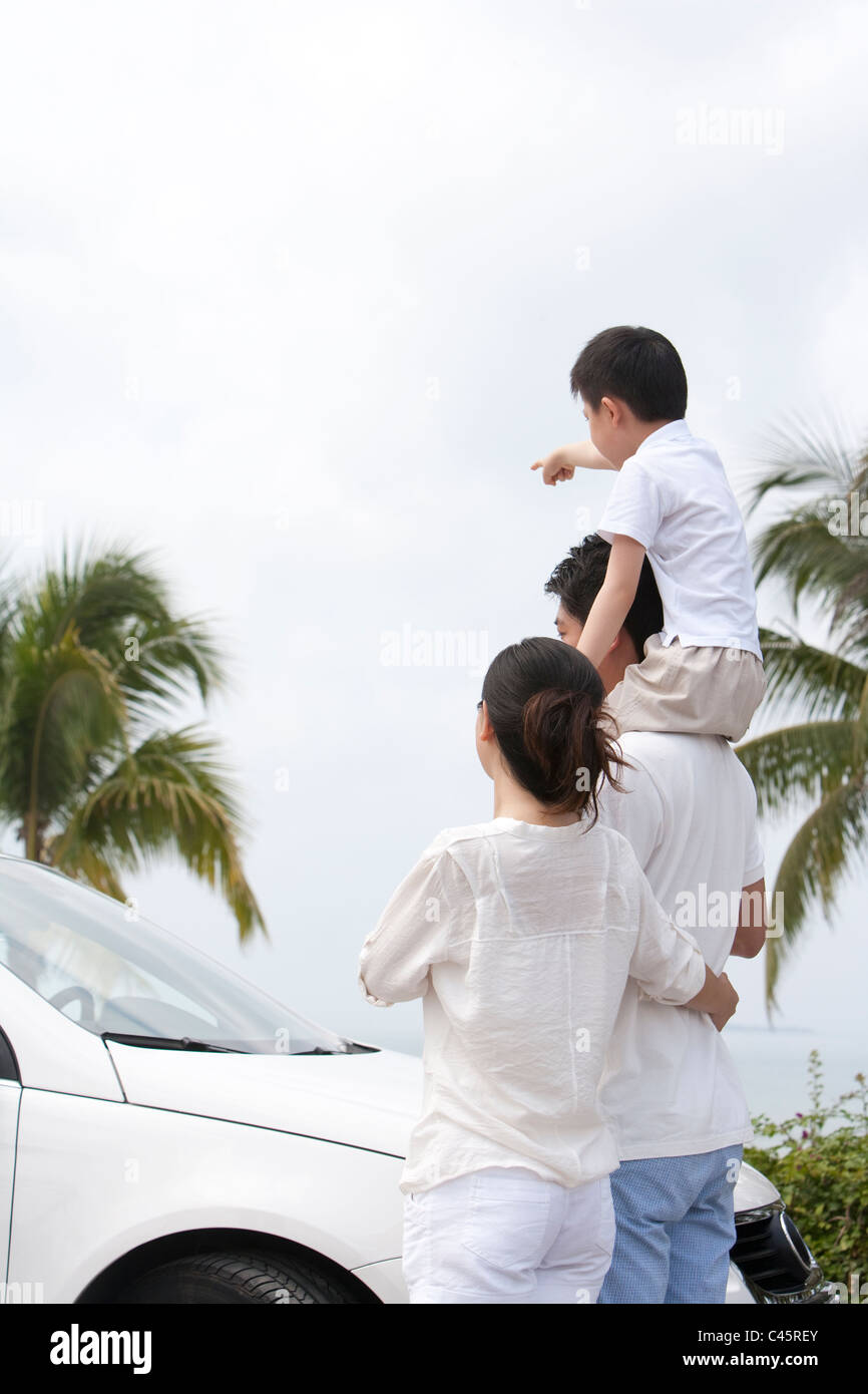 Family Looking at View Stock Photo - Alamy
