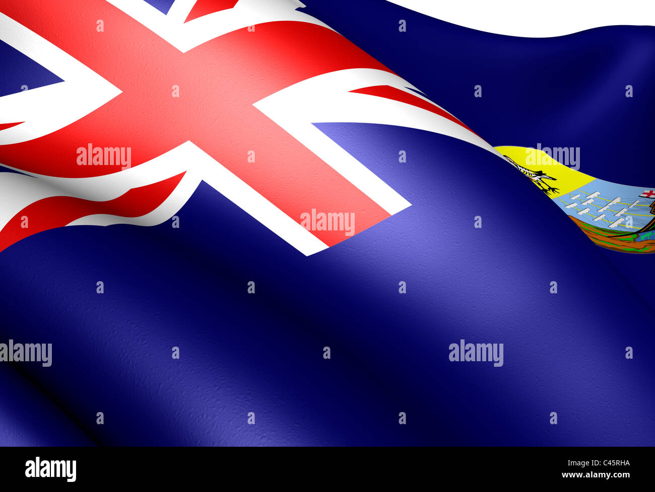 Flag of Saint Helena. Close up Stock Photo - Alamy