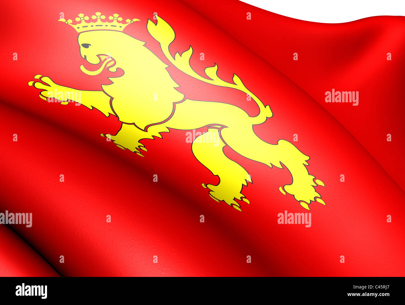 Flag of Zaragoza. Close up Stock Photo - Alamy