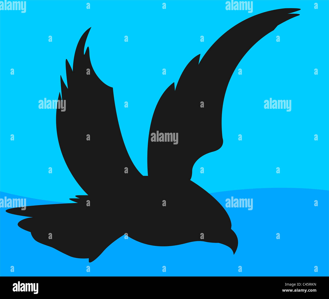 ducks In blue background Stock Photo - Alamy