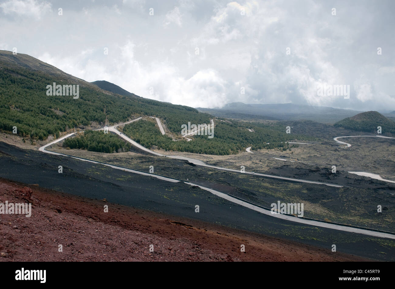 Volcano ash cloud road hi-res stock photography and images - Alamy
