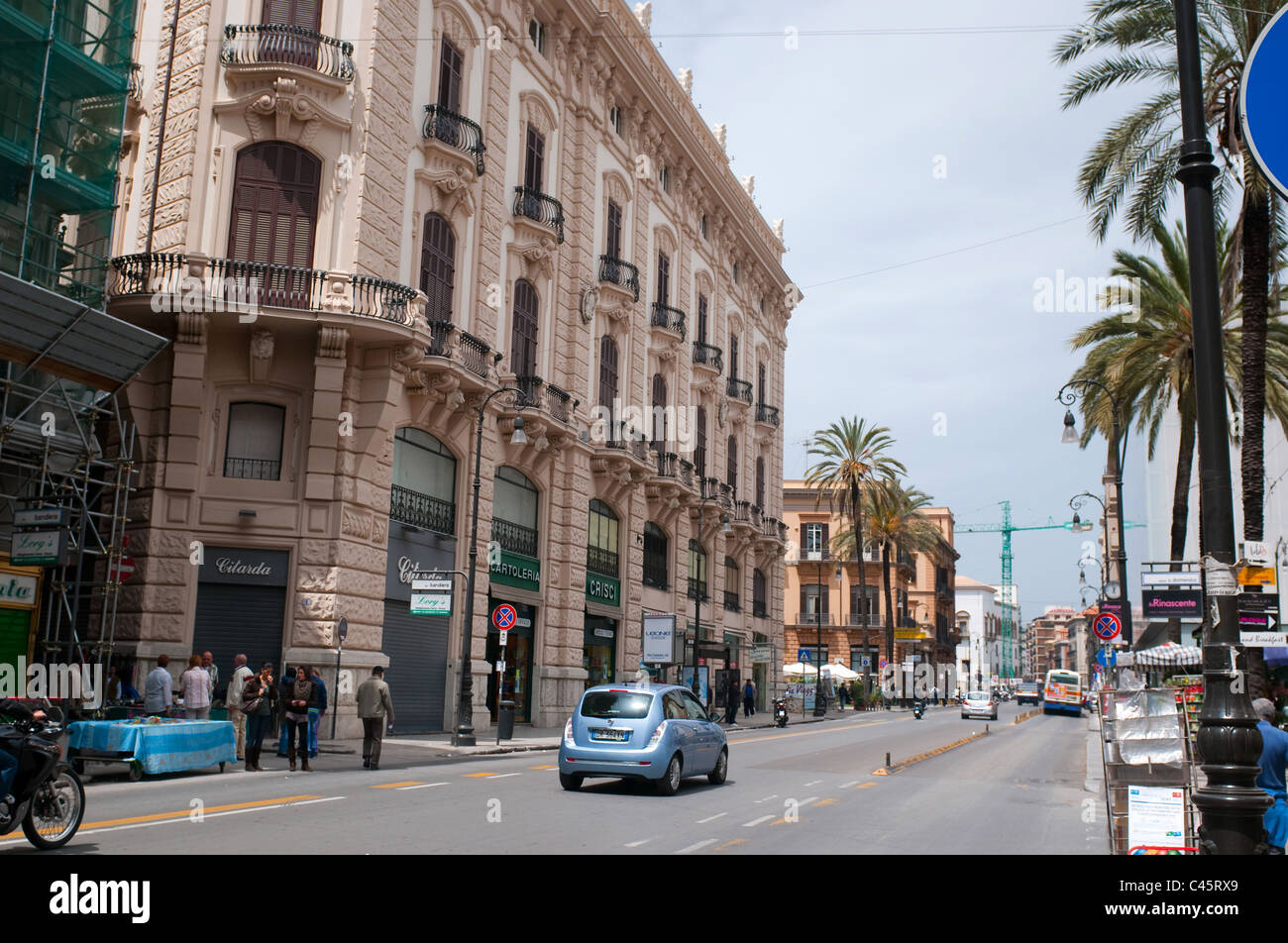 Street of Palermo - a historic city in Southern Italy, the capital of ...
