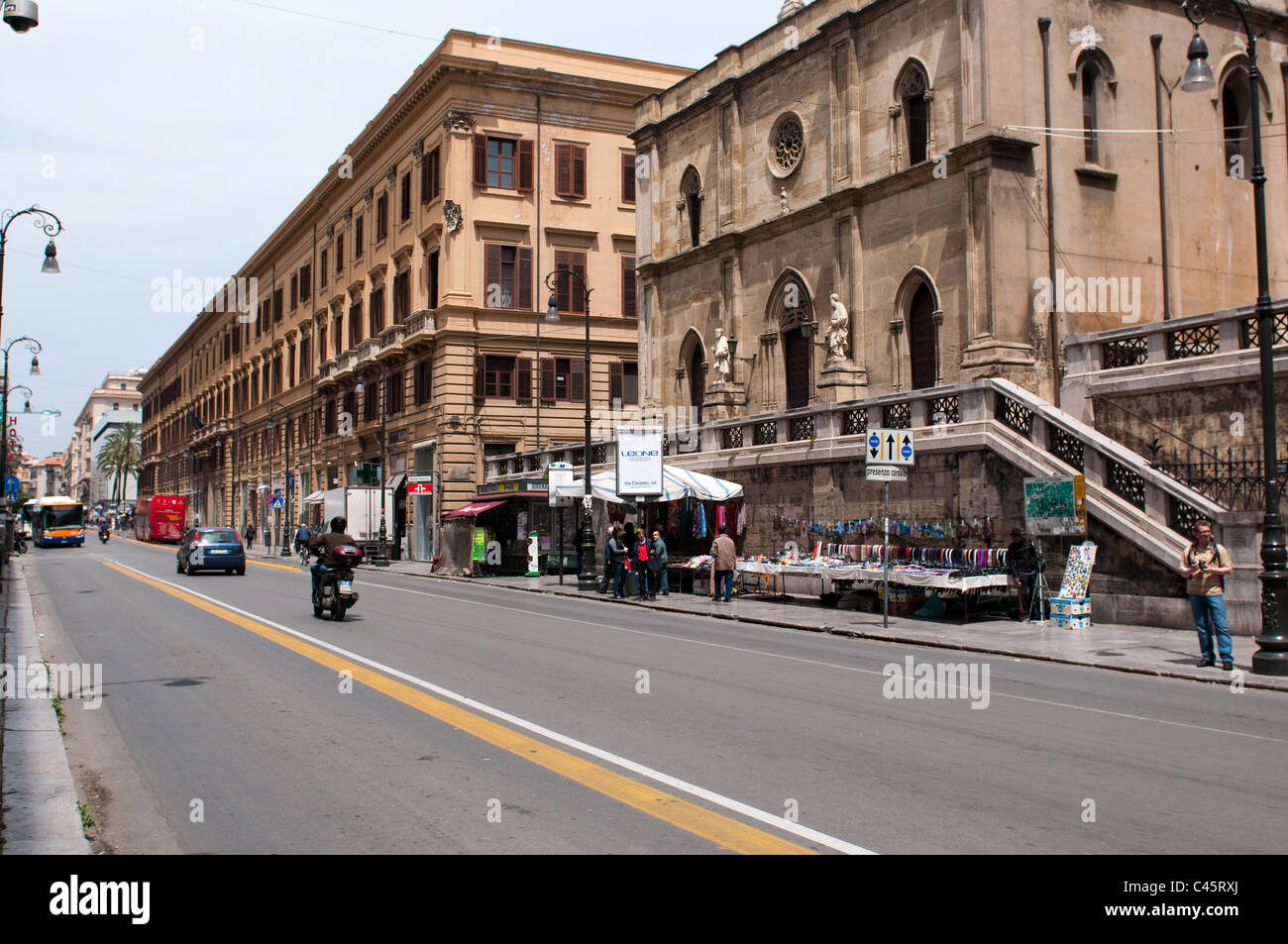Street of Palermo - a historic city in Southern Italy, the capital of ...