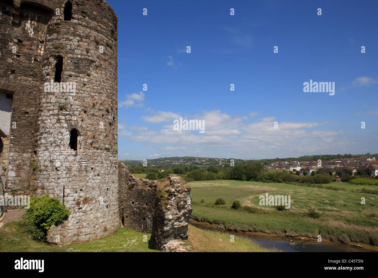 Kidwelly castle, Kidwelly, Carmarthenshire, South Wales, UK Stock Photo ...