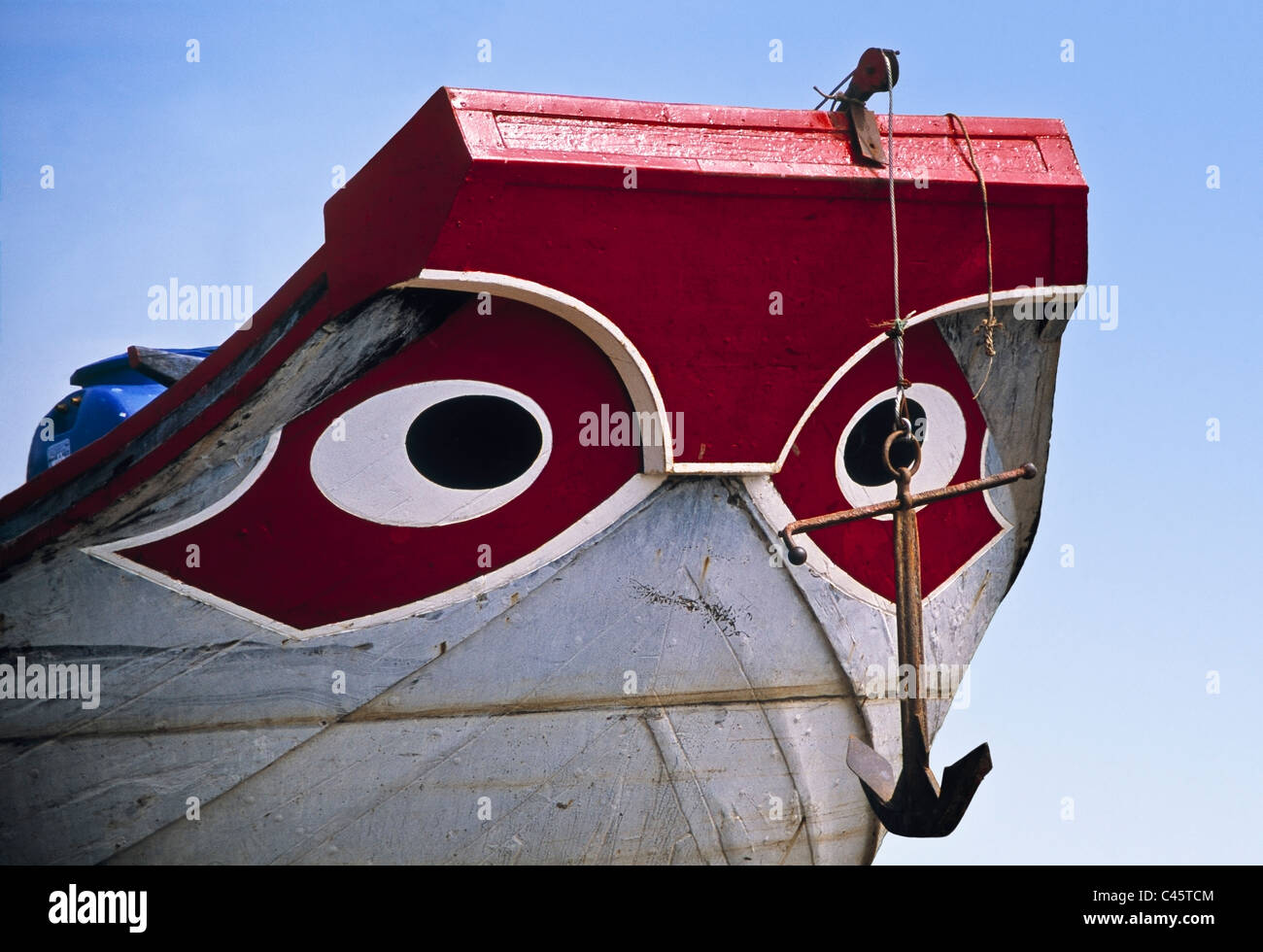 Vietnamese boat with painted eyes Stock Photo - Alamy