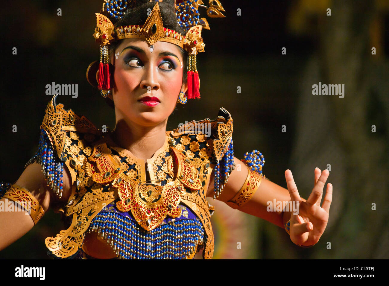 The KEBYAR DUDUK DANCE is performed by the Cenik Wayah Gamelan Dance ...