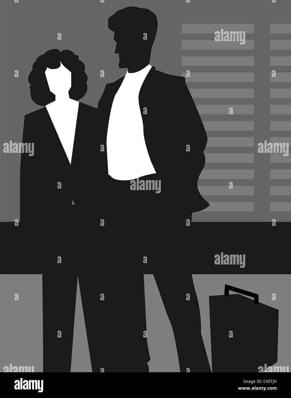 lady and man in office Stock Photo - Alamy