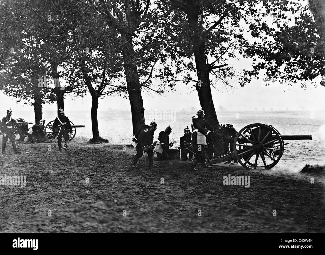 German artillery in the maneuvers, 1900 Stock Photo - Alamy