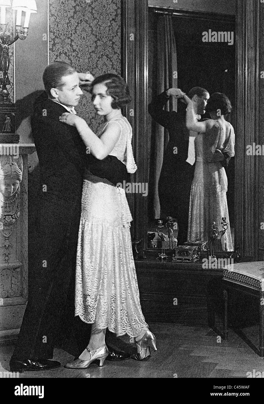Dancing lesson, 1930 Stock Photo - Alamy
