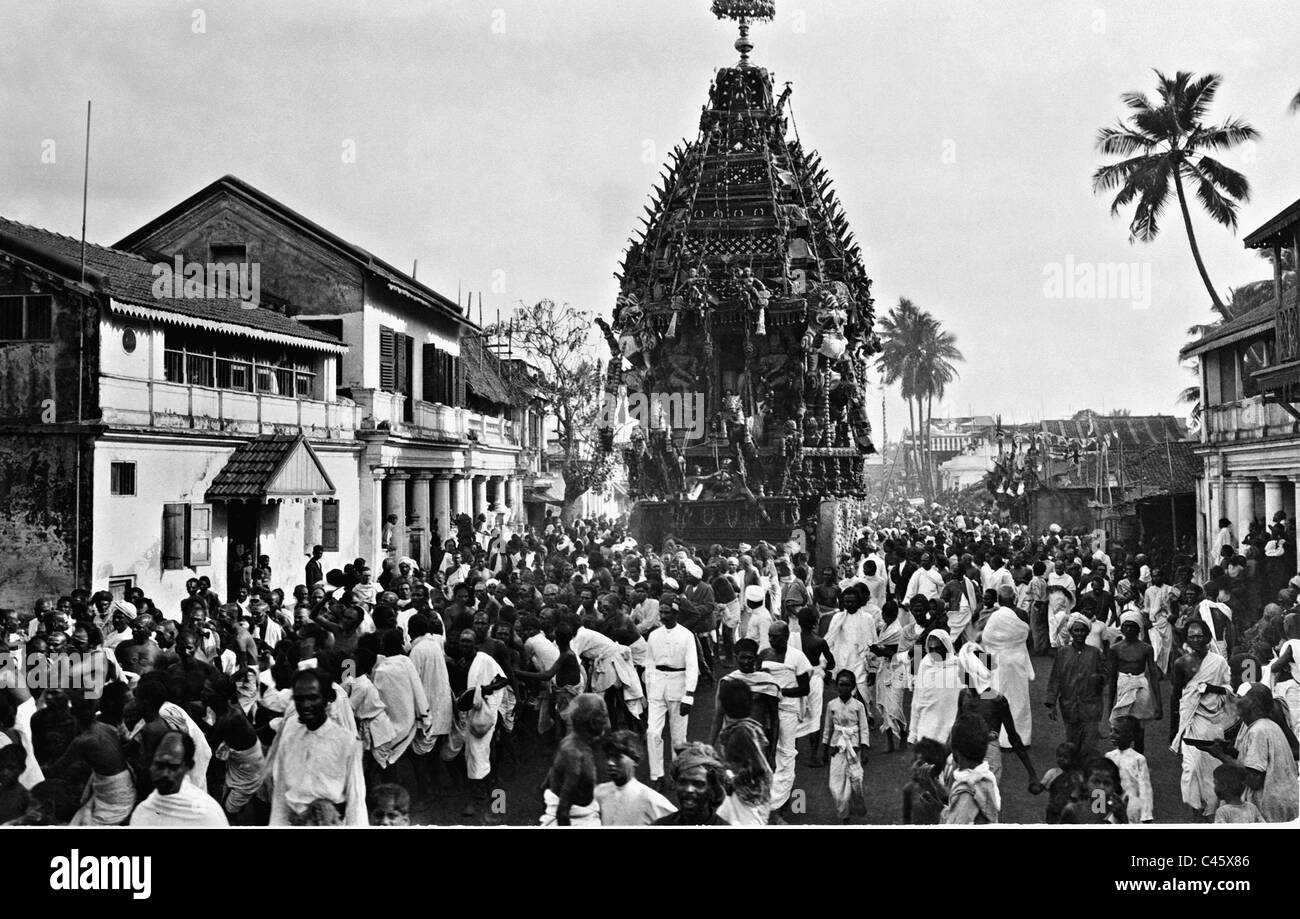 Hindu procession Black and White Stock Photos & Images - Alamy