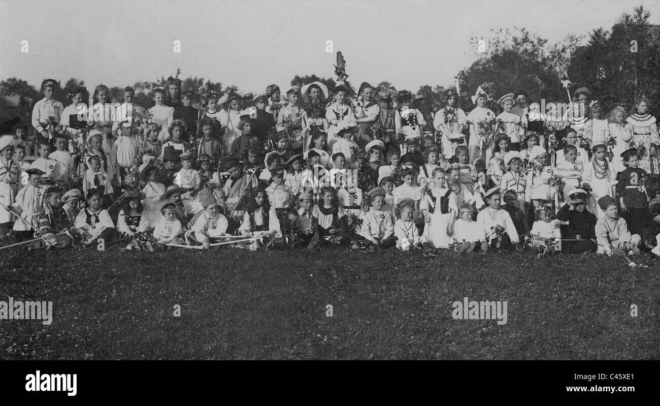 German children in Russia Stock Photo - Alamy