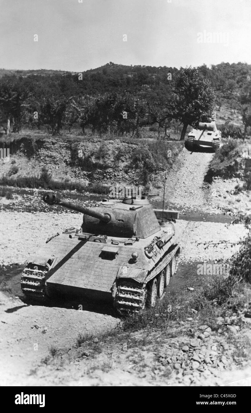 German V 'Panther' tanks in Albania, 1944 Stock Photo - Alamy