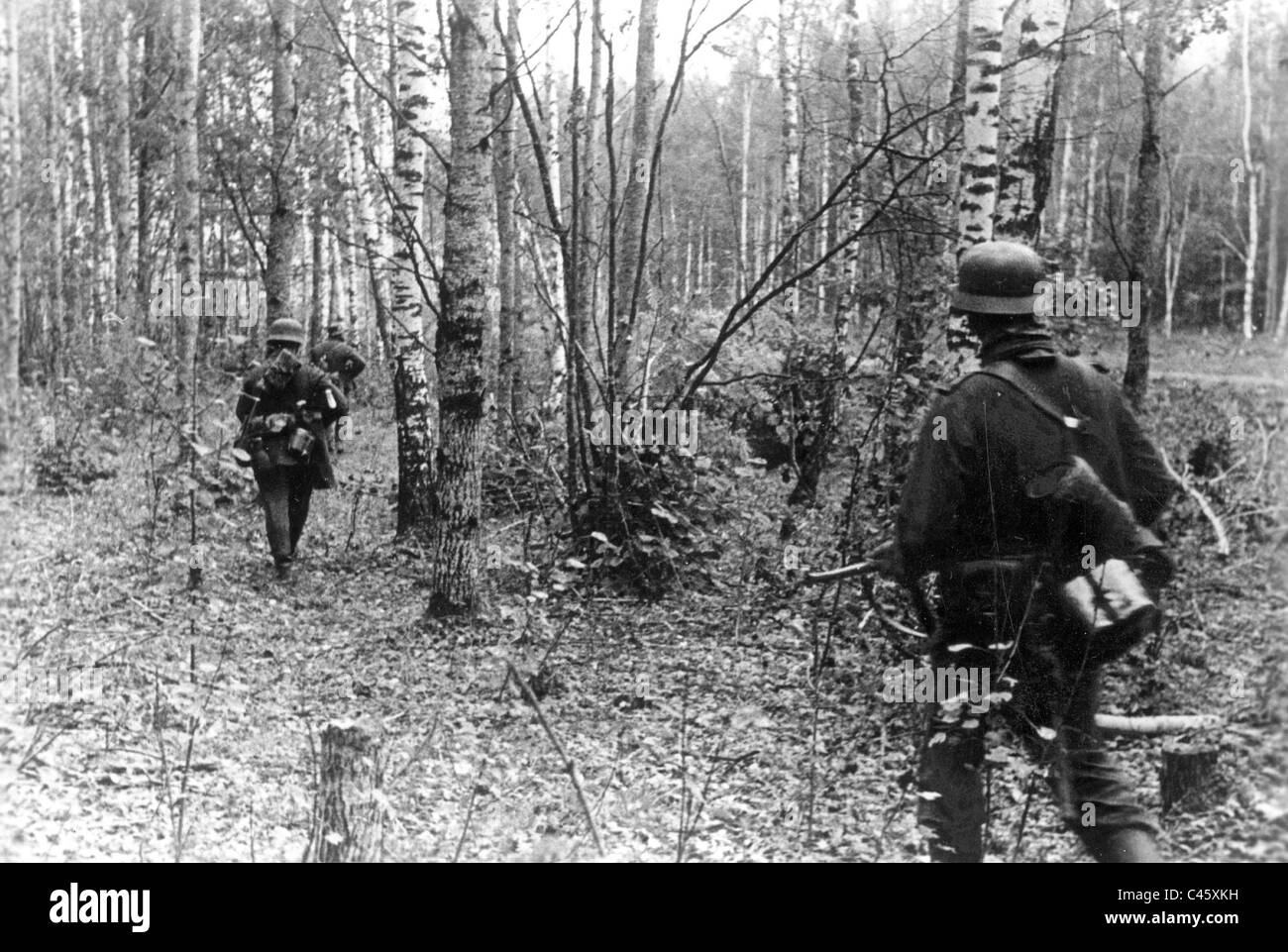 German reconnaissance troop in the Desna area, 1941 Stock Photo - Alamy