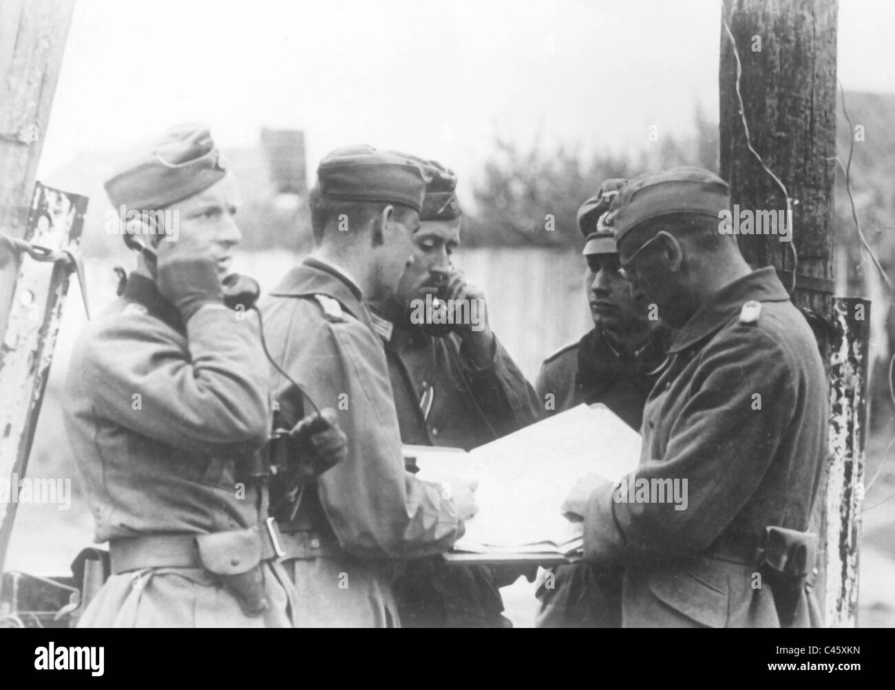 German communications officers during the encirclement battle of Kiev ...