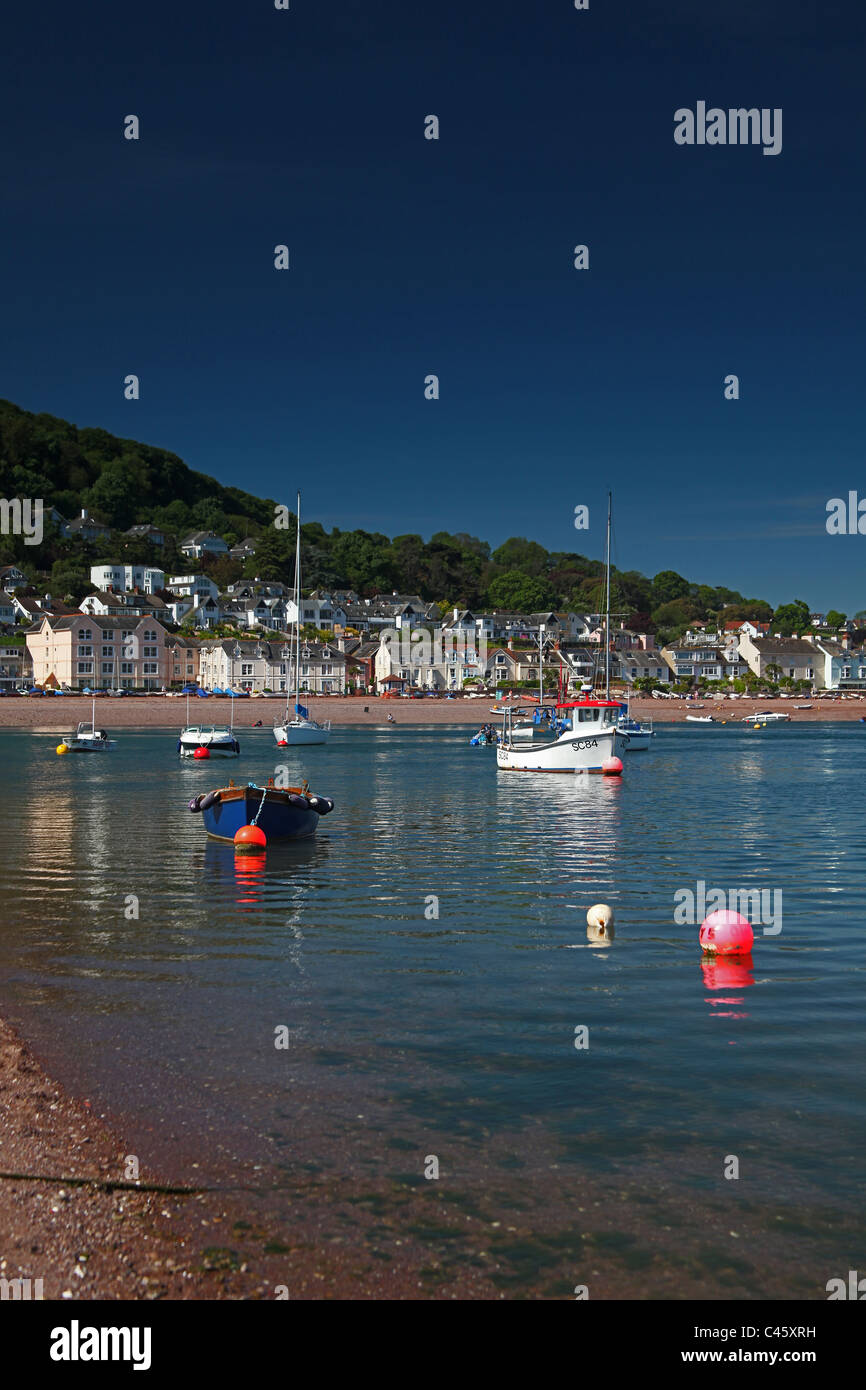 The view from Teignmouth across the estuary of the River Teign towards ...