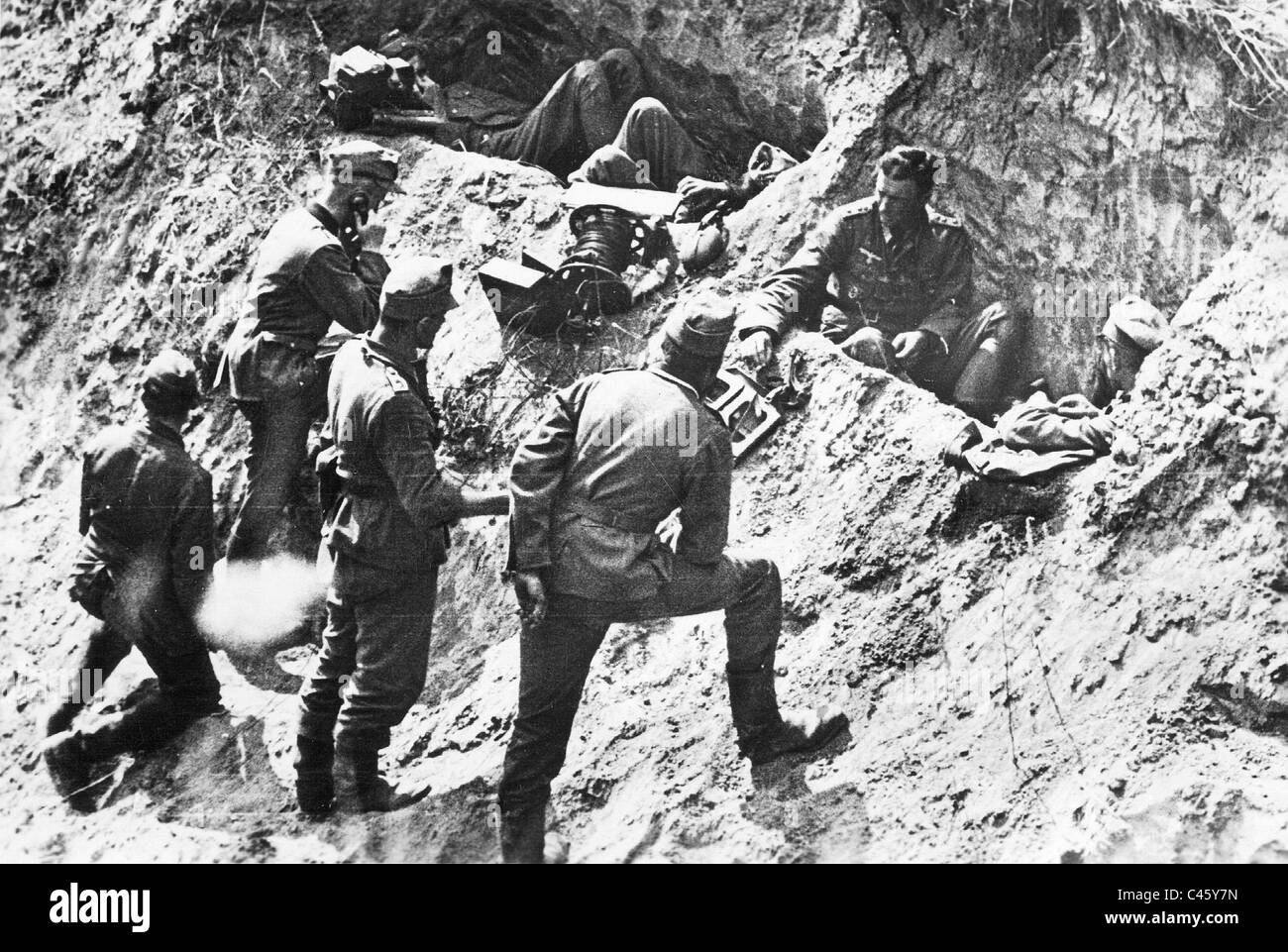 German command post Black and White Stock Photos & Images - Alamy