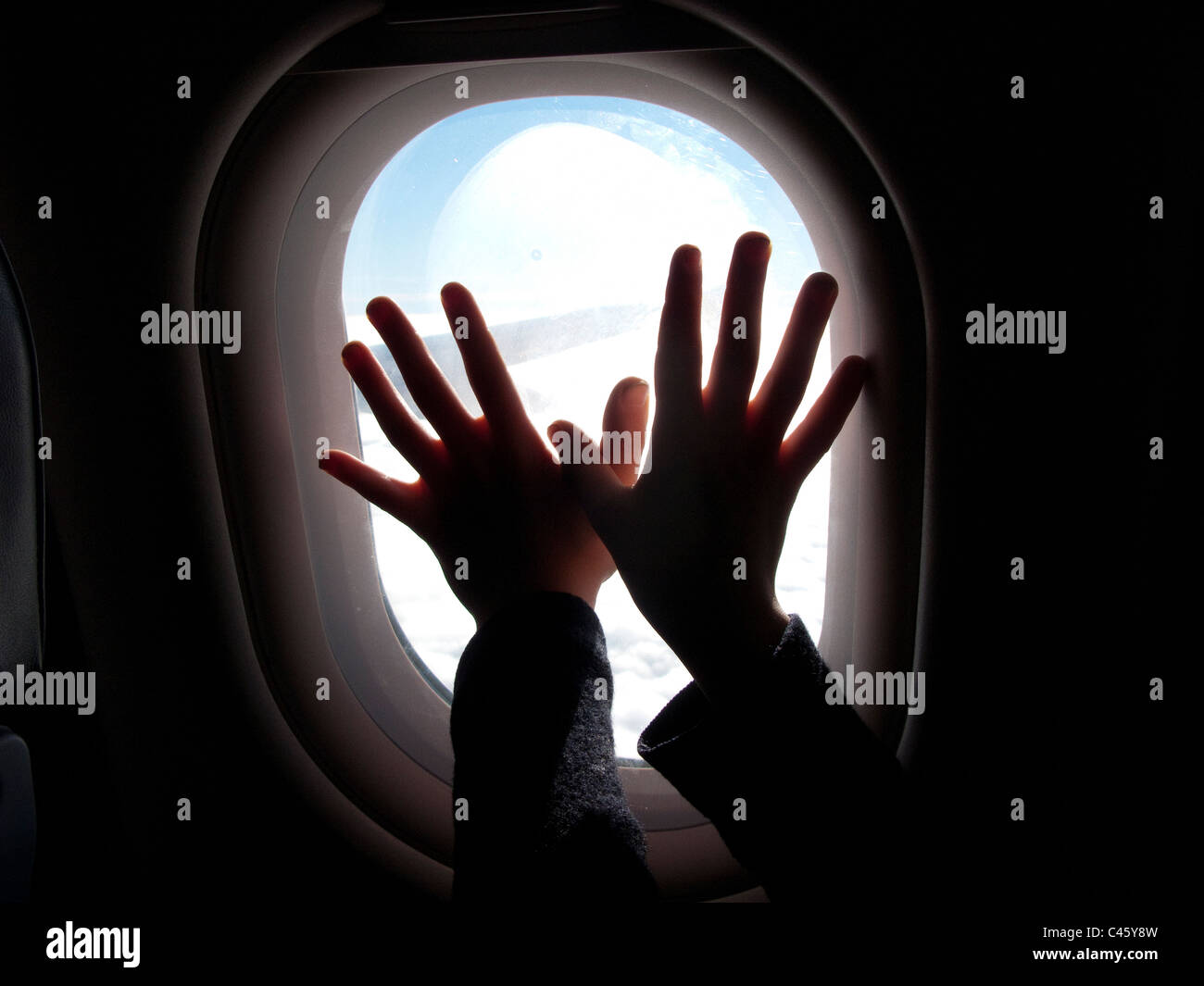 Child's hands airplane hi-res stock photography and images - Alamy