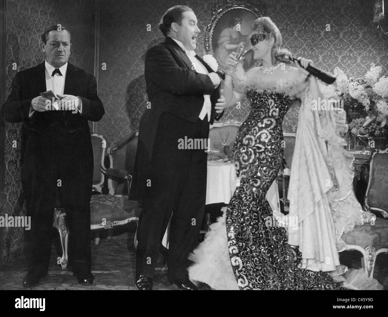 Hans Moser, Will Dohm and Marte Harell in 'Opera Ball', 1939 Stock ...