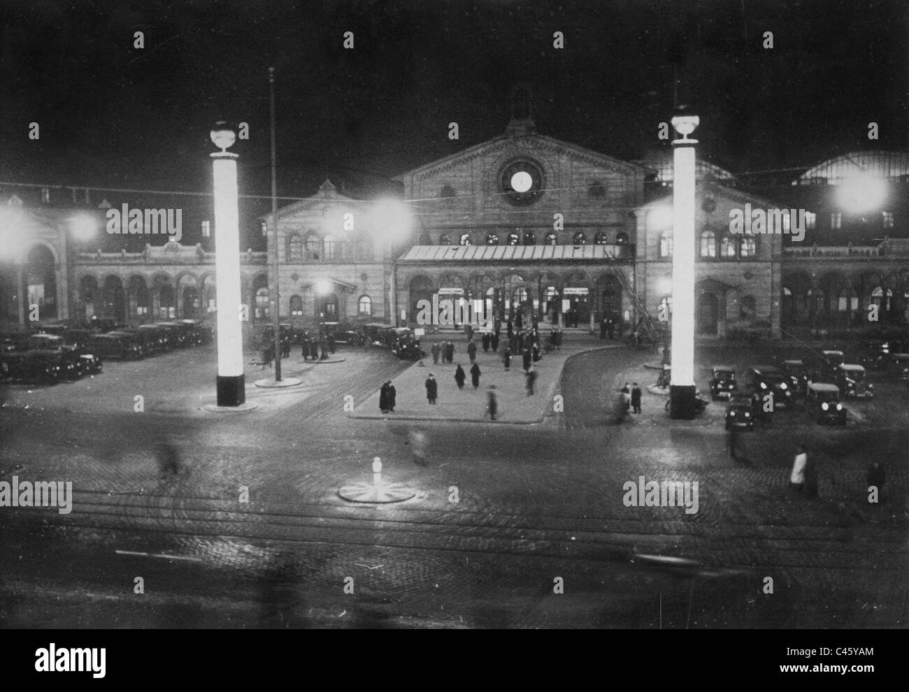 Train in the night Black and White Stock Photos & Images - Alamy