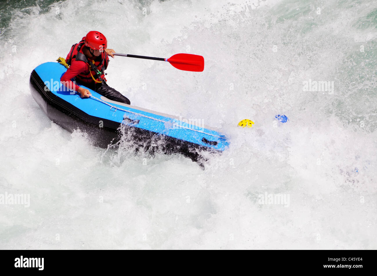 Man white water rafting hi-res stock photography and images - Alamy