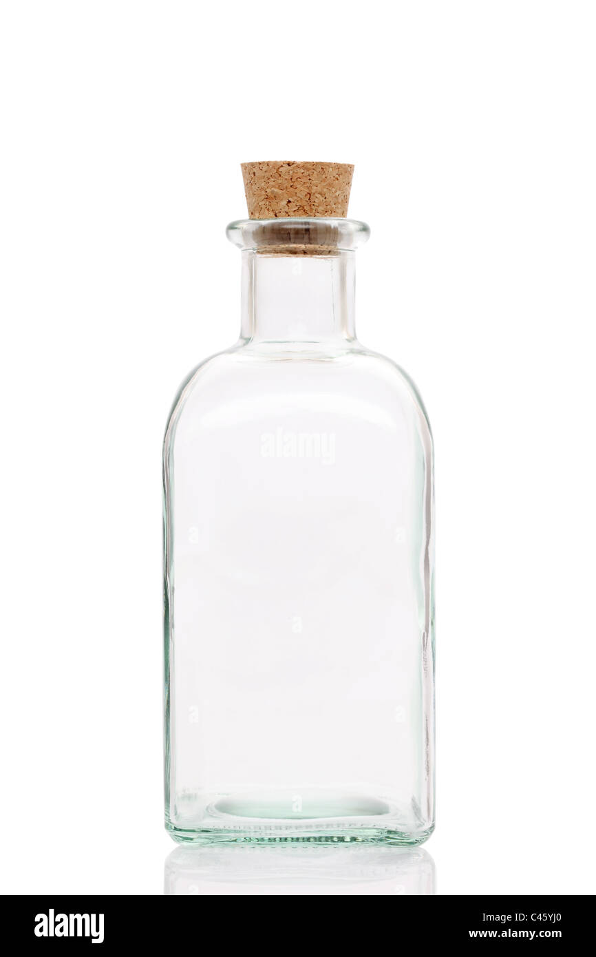 Glass bottle isolated on white background Stock Photo - Alamy