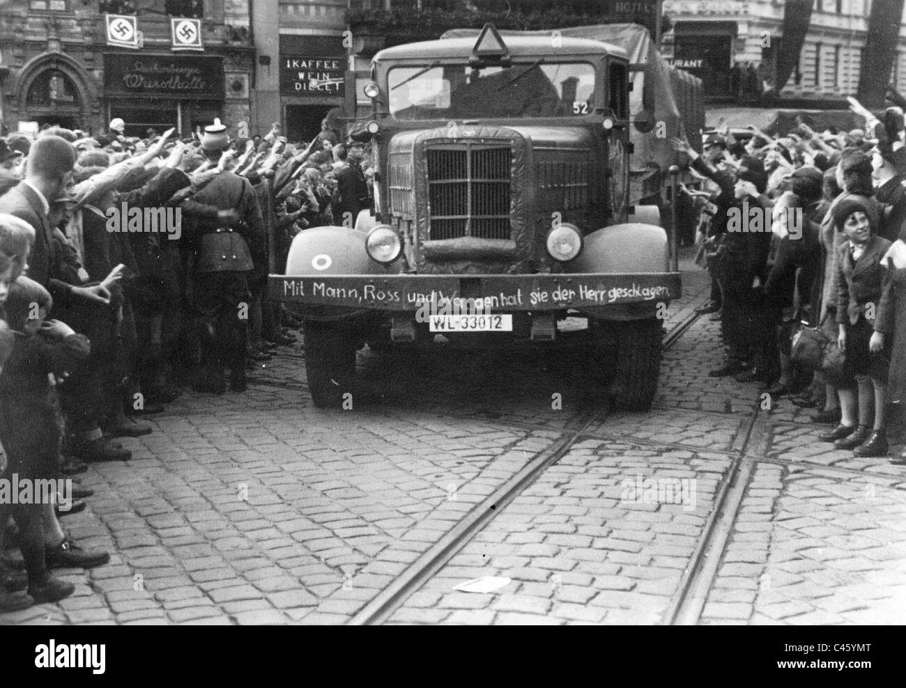 Return of the German troops from the Polish Campaign, 1939 Stock Photo ...