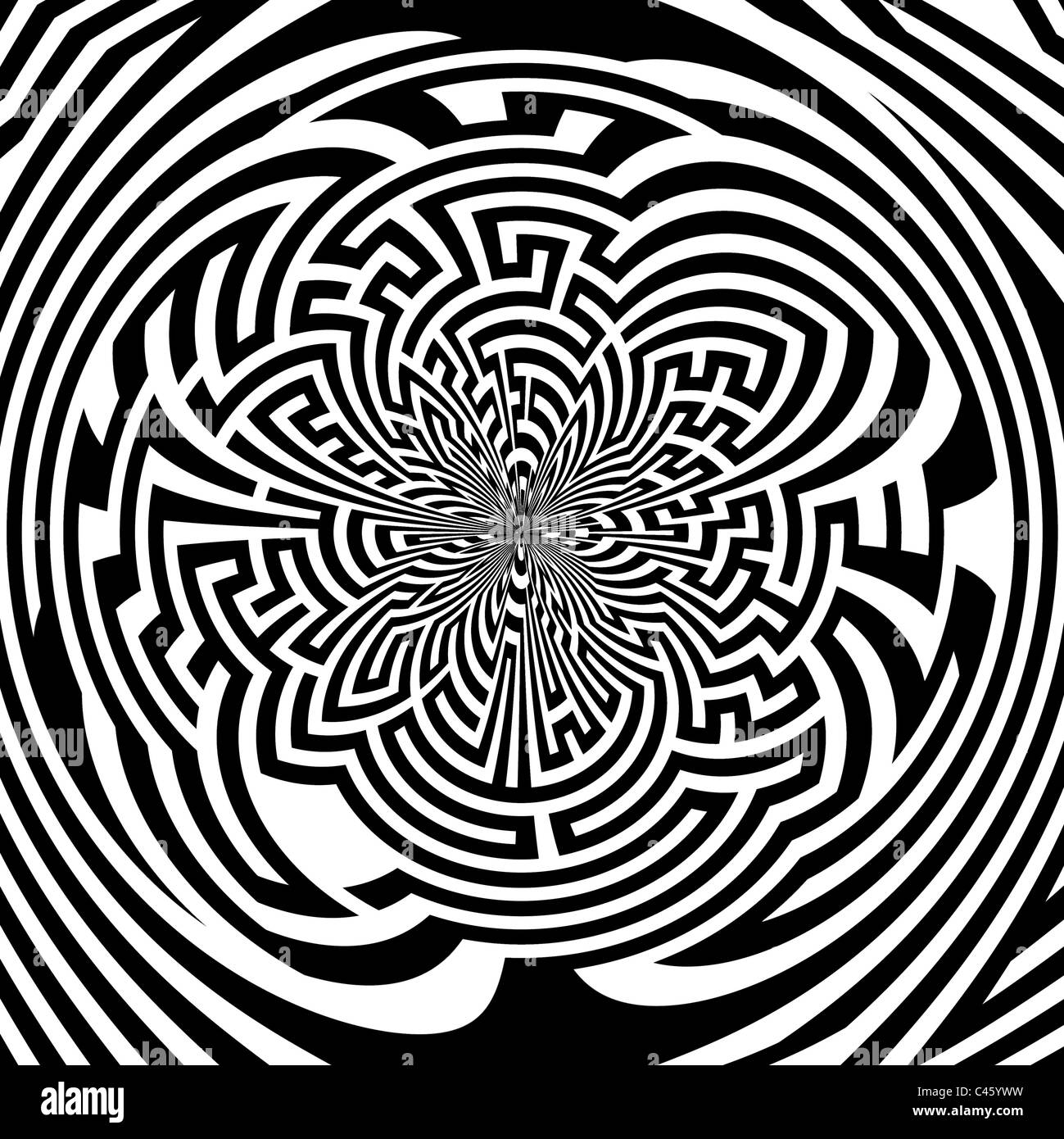 art work and illustration - maze with ending point Stock Photo - Alamy