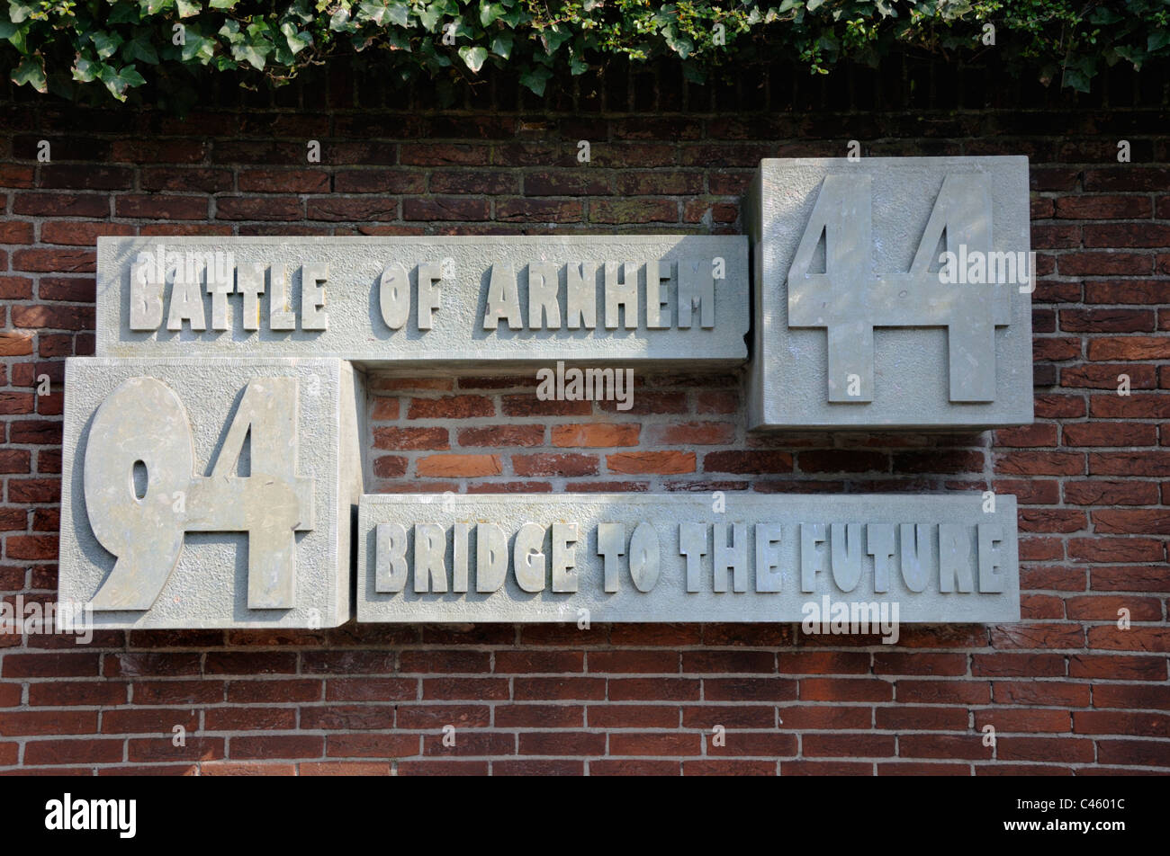 Arnhem, Netherlands. WW2 memorial - "Battle of Arnhem - Bridge to the ...