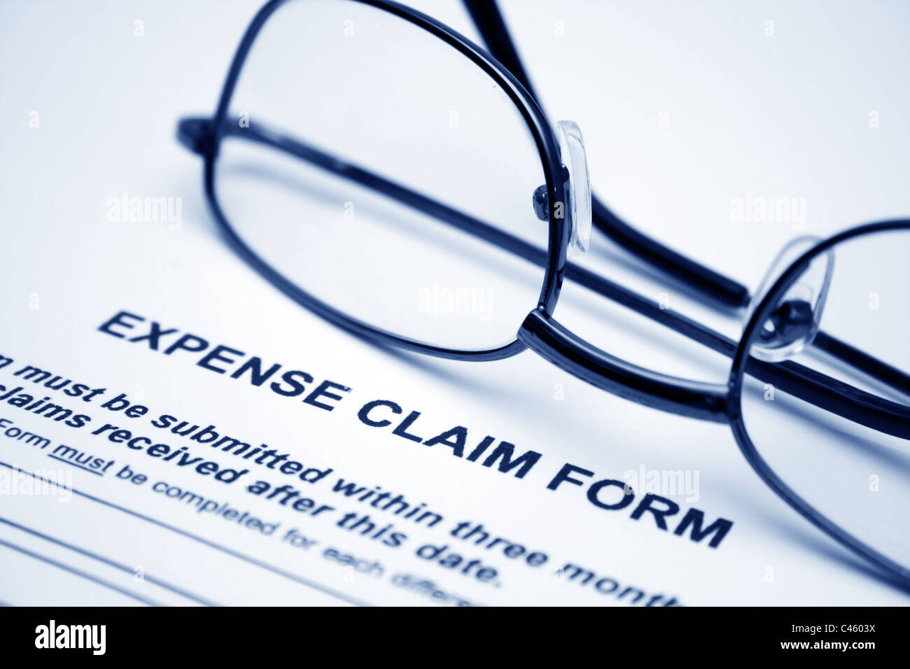 Expense Claim Form Stock Photo - Alamy
