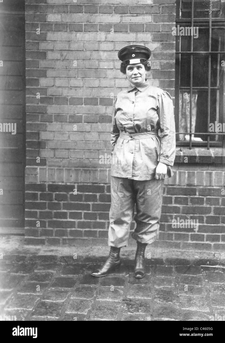 Track worker in uniform on the railroad, 1917 Stock Photo - Alamy