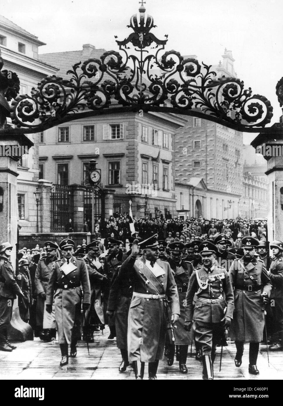 Konstantin Freiherr von Neurath enters the Prague Castle, 1939 Stock ...